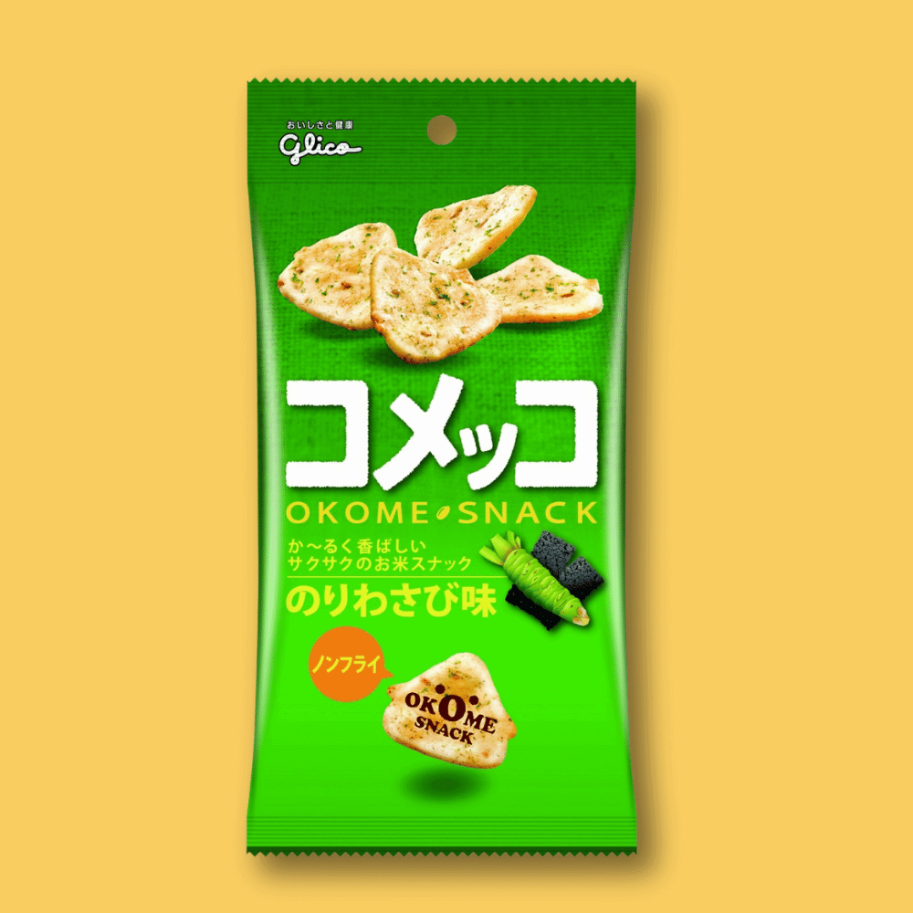Glico Komeko - Seaweed Wasabi Rice Cracker: A Spicy, Savory Delight ...